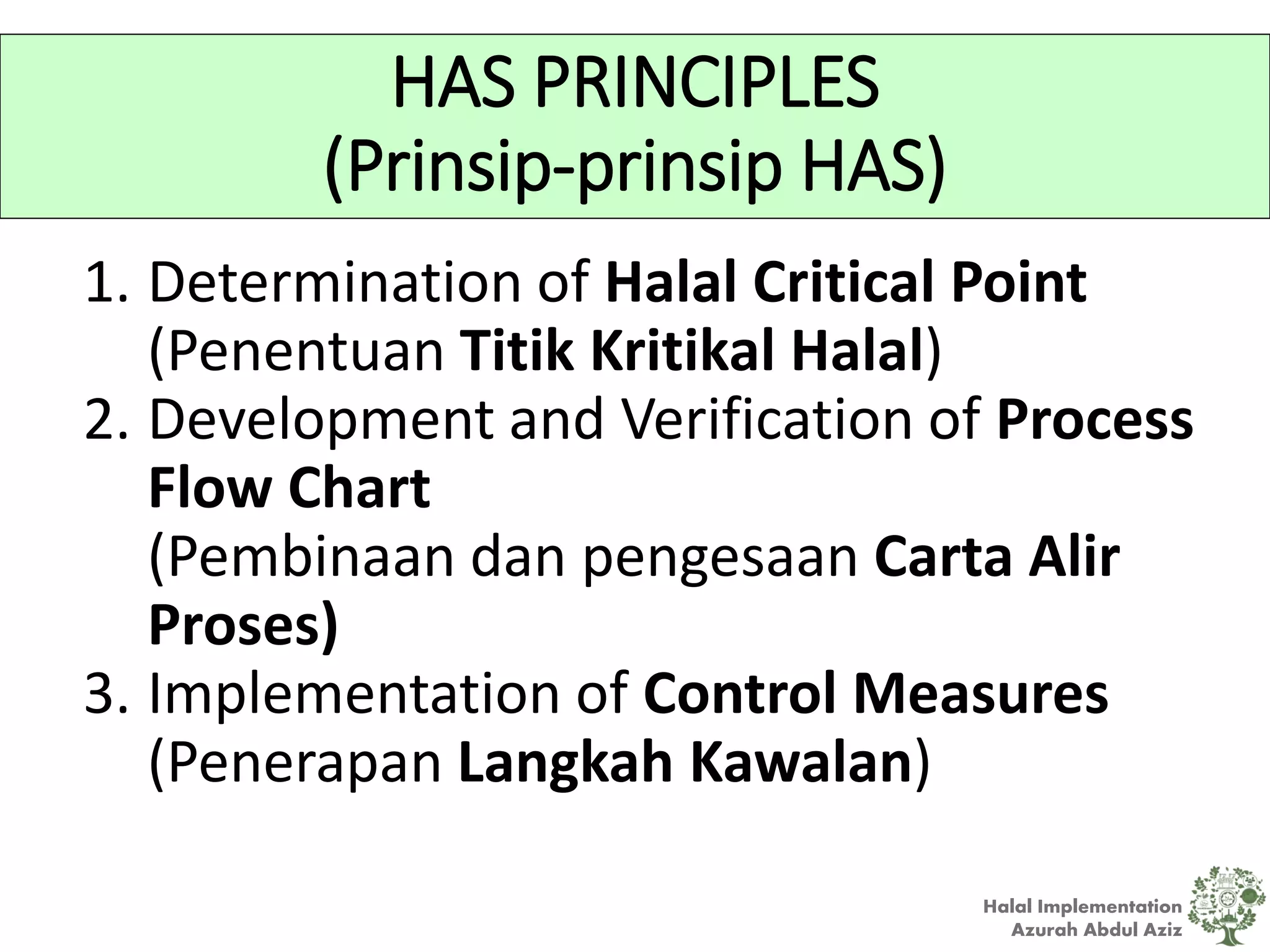 HALAL ASSURANCE MANAGEMENT SYSTEM -HAS | PDF