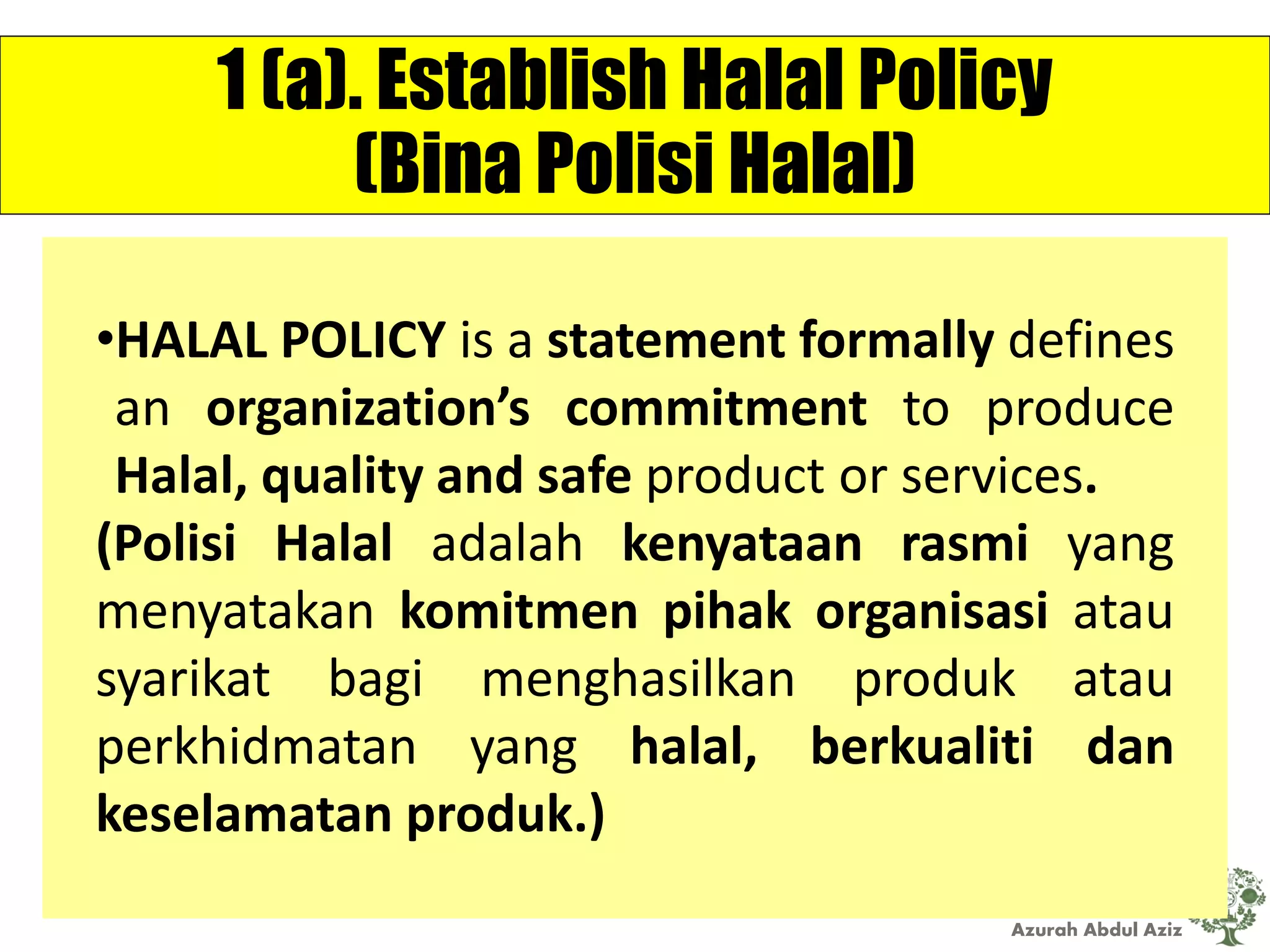 HALAL ASSURANCE MANAGEMENT SYSTEM -HAS | PDF