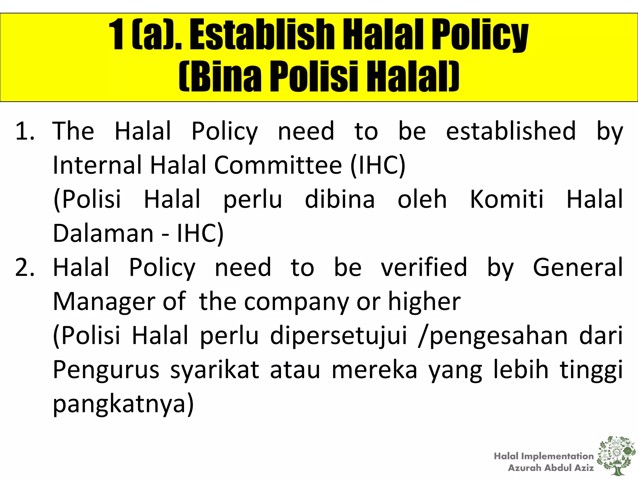 HALAL ASSURANCE MANAGEMENT SYSTEM -HAS | PDF