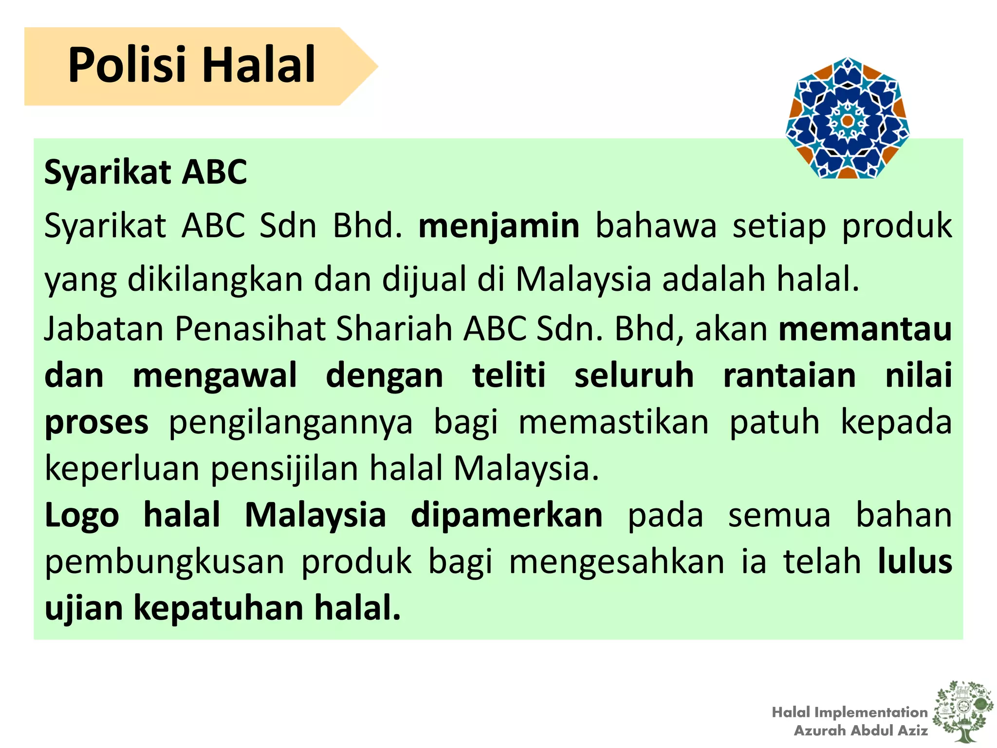 HALAL ASSURANCE MANAGEMENT SYSTEM -HAS | PDF