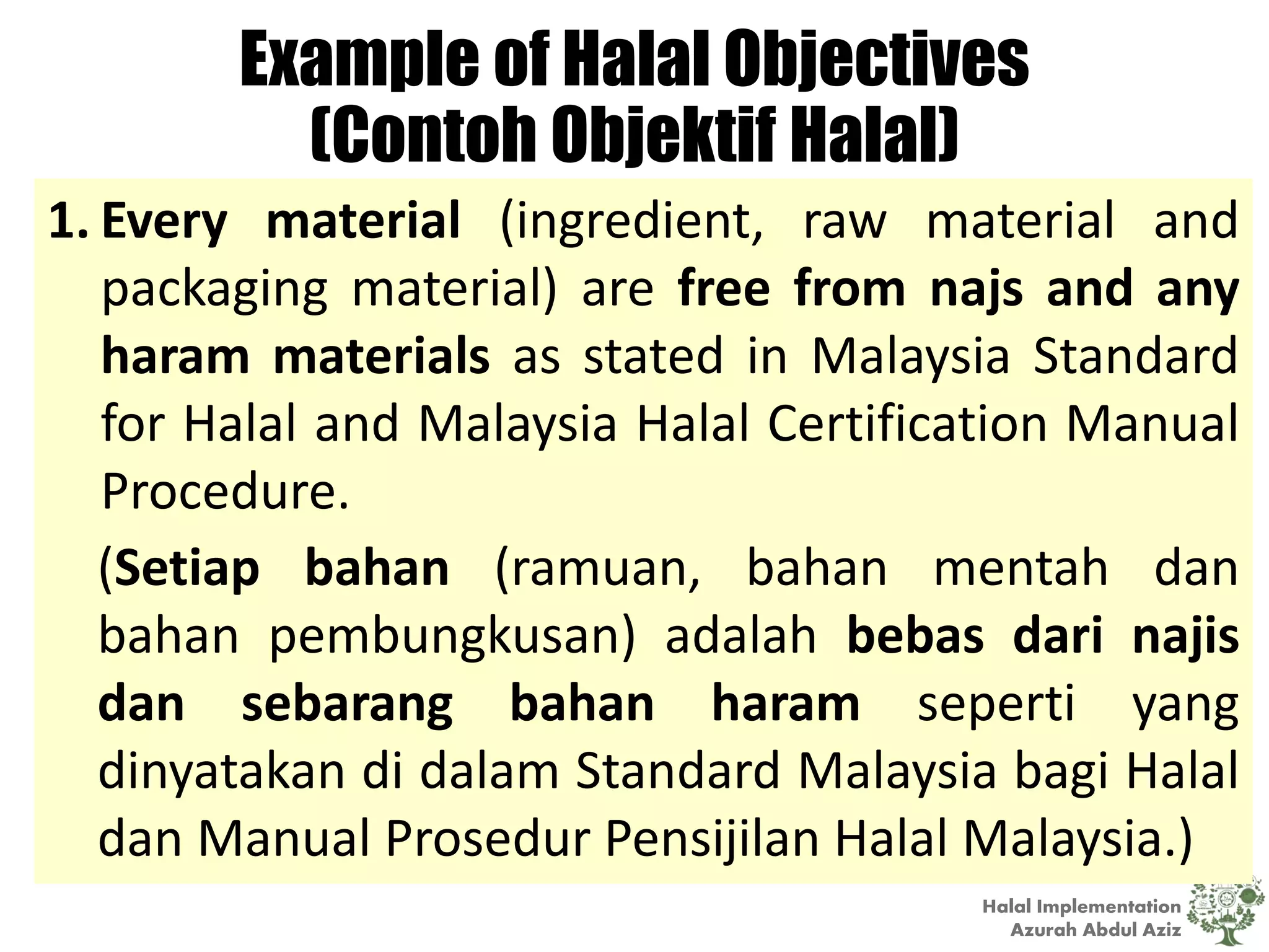 HALAL ASSURANCE MANAGEMENT SYSTEM -HAS | PDF