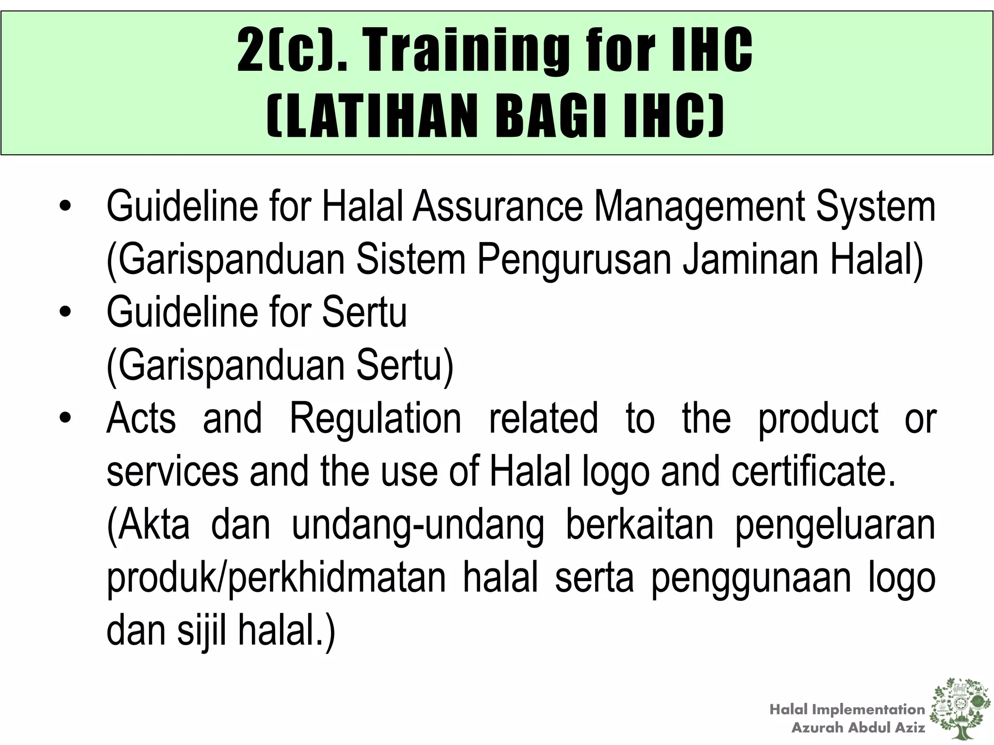 HALAL ASSURANCE MANAGEMENT SYSTEM -HAS | PDF