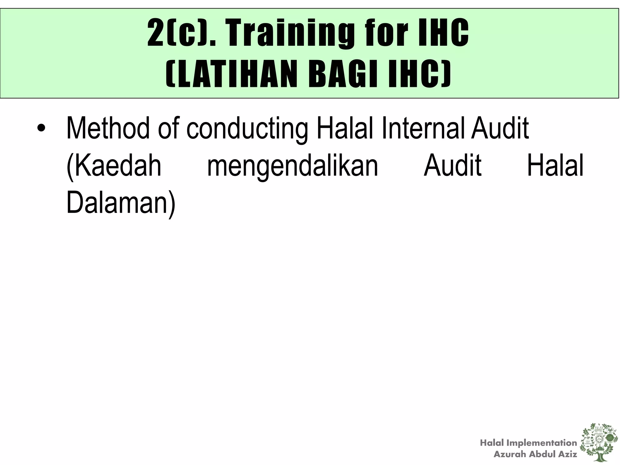 HALAL ASSURANCE MANAGEMENT SYSTEM -HAS | PDF