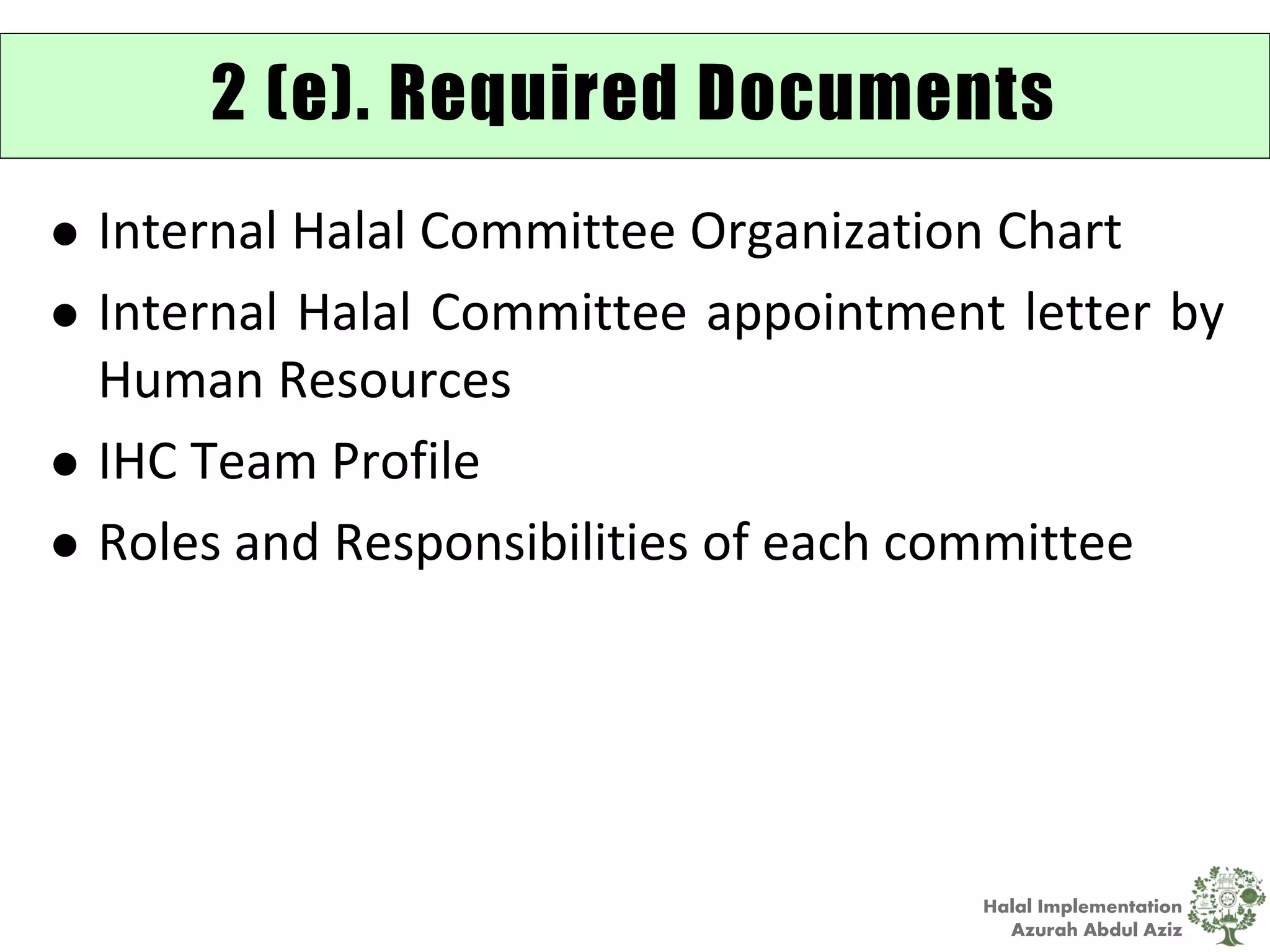 HALAL ASSURANCE MANAGEMENT SYSTEM -HAS | PDF