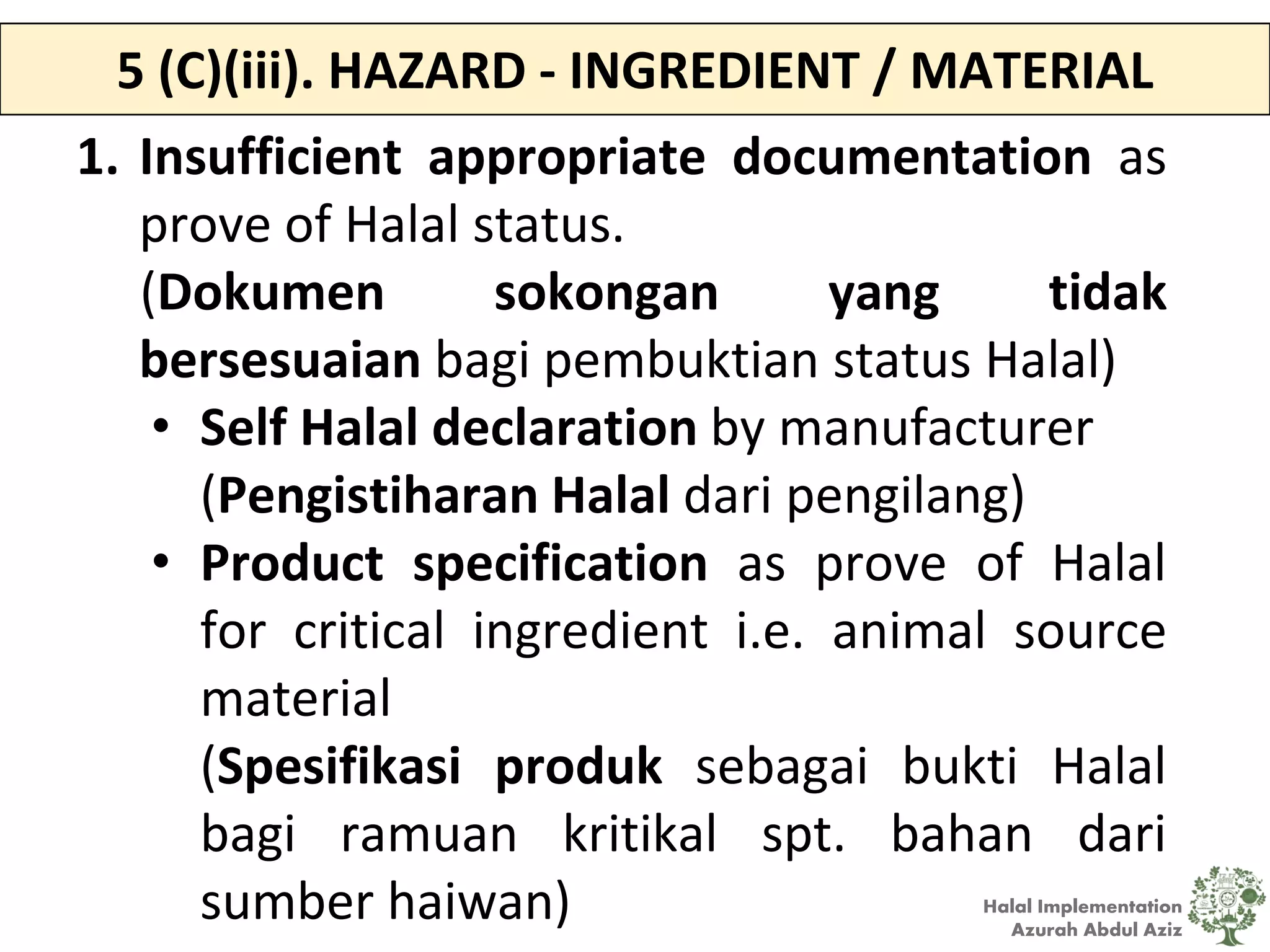 HALAL ASSURANCE MANAGEMENT SYSTEM -HAS | PDF