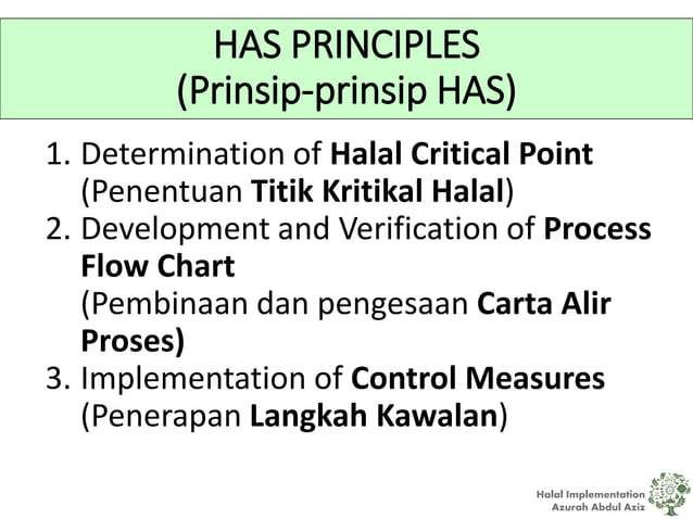 HALAL ASSURANCE MANAGEMENT SYSTEM -HAS | PDF