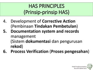 HALAL ASSURANCE MANAGEMENT SYSTEM -HAS | PDF