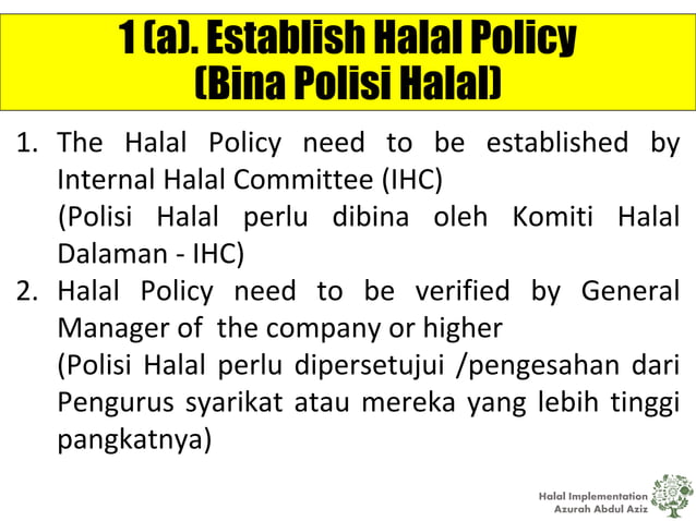 HALAL ASSURANCE MANAGEMENT SYSTEM -HAS | PDF