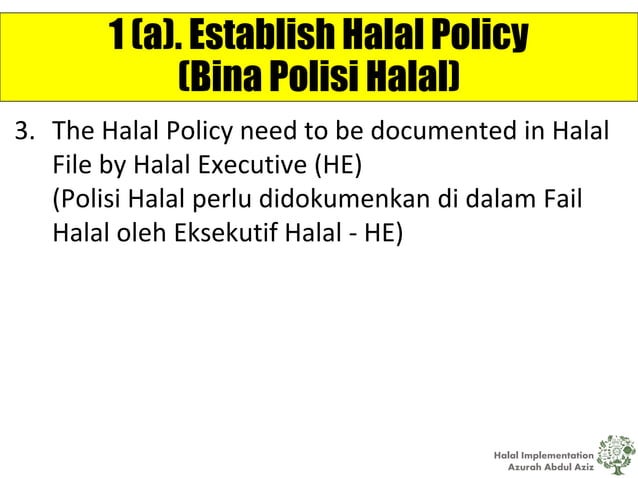 HALAL ASSURANCE MANAGEMENT SYSTEM -HAS | PDF