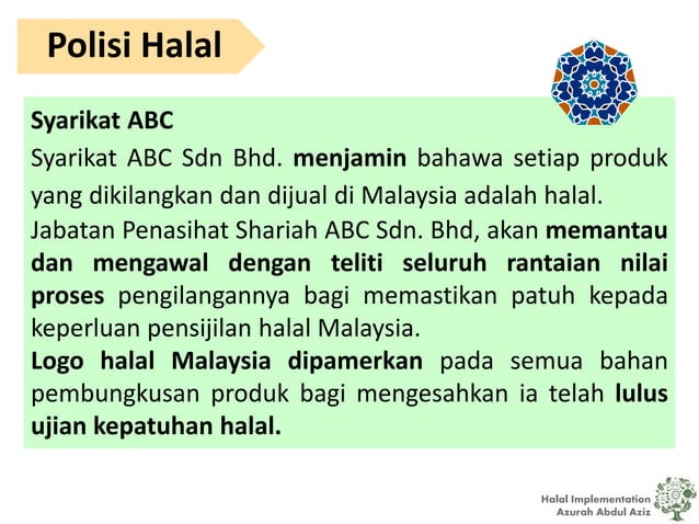 HALAL ASSURANCE MANAGEMENT SYSTEM -HAS | PDF