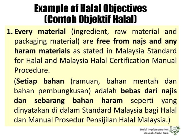 HALAL ASSURANCE MANAGEMENT SYSTEM -HAS | PDF