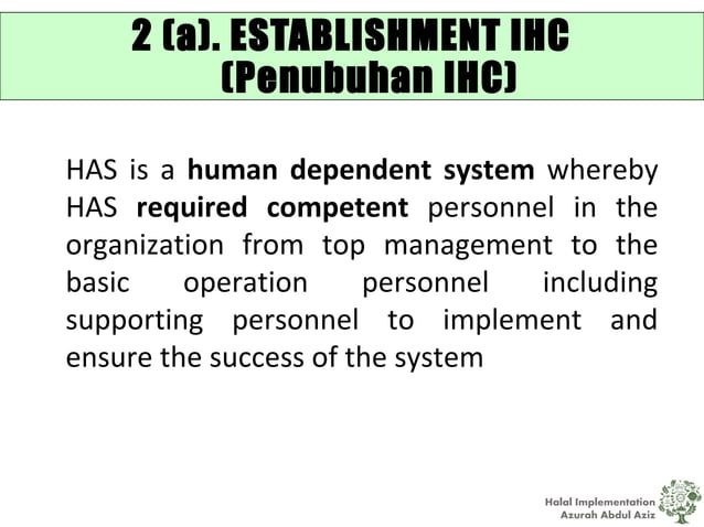 HALAL ASSURANCE MANAGEMENT SYSTEM -HAS | PDF