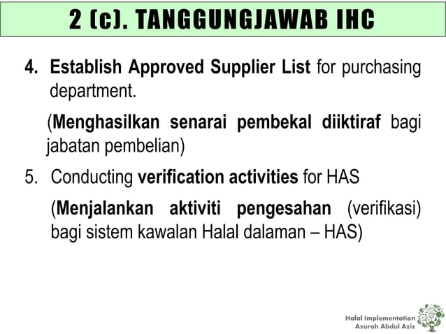 HALAL ASSURANCE MANAGEMENT SYSTEM -HAS | PDF