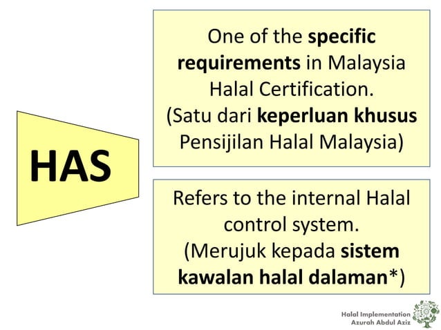 HALAL ASSURANCE MANAGEMENT SYSTEM -HAS | PDF