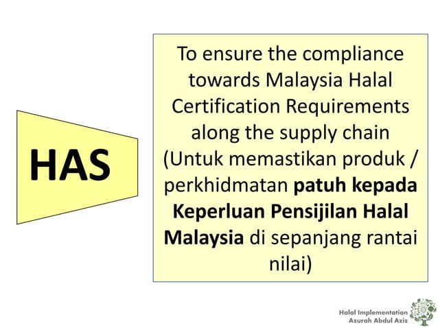 HALAL ASSURANCE MANAGEMENT SYSTEM -HAS | PDF