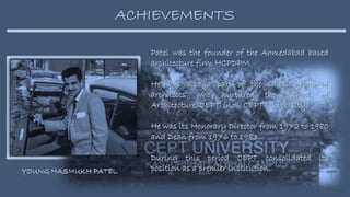 Hasmukh Patel (Life, Architecture & Works) | PDF