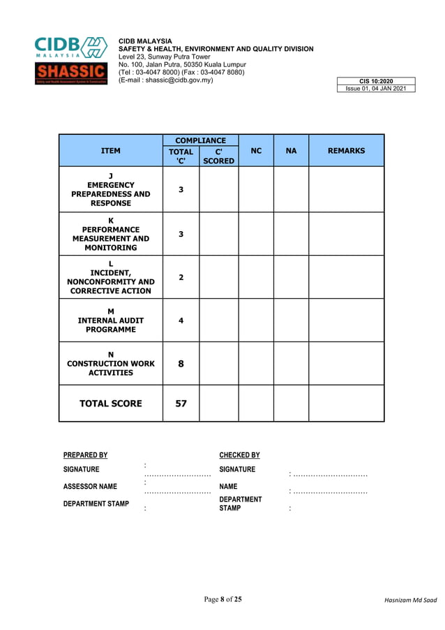 HASNIZAM SHASSIC CIS 10 2020 (CIDB).pdf | Civil Engineering Industry ...