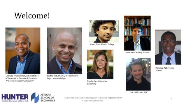 Hunter College and African School Masters in Economics | PPT