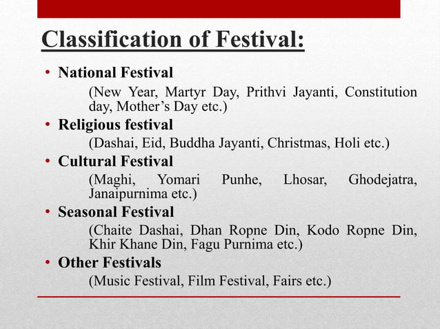 Festivals in NEPAL | PPTX | National & Civic Holidays | Holidays