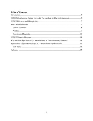 SONET/SDH in CCN | PDF
