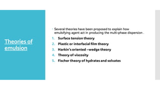Theories of emulsionh, physical Pharmacy slides.pdf