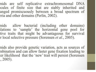 STRUCTURE AND ORGANISATION OF PLASMIDE AND EPISOMES | PPTX