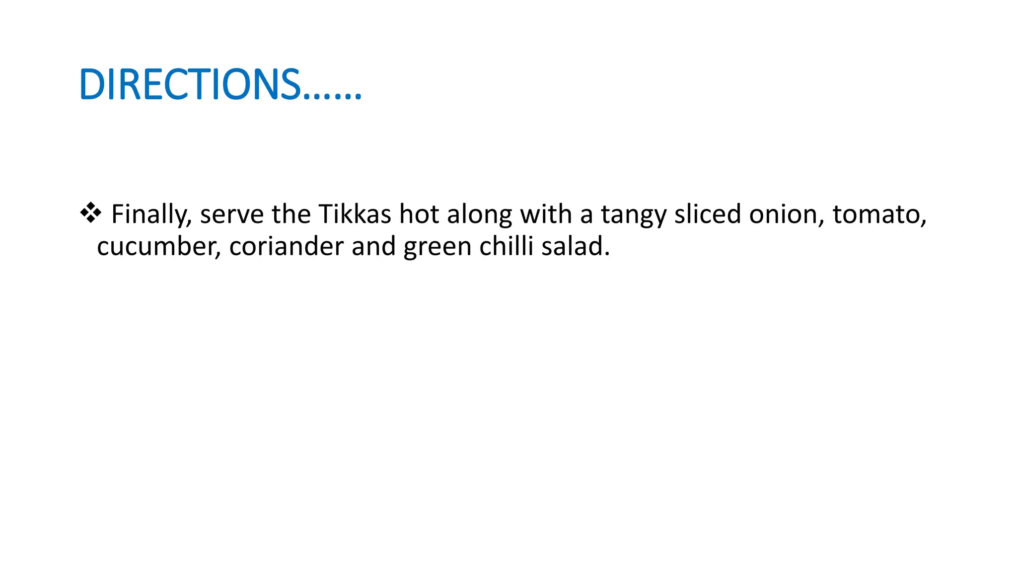 Chicken tikka | PPTX