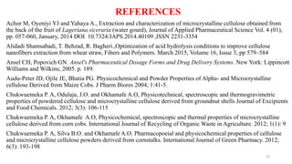 optimization of microcrystalline cellulose production from groundnuts ...