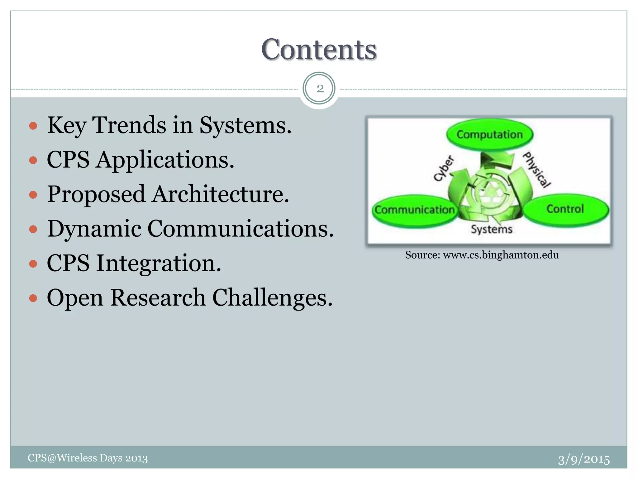 Cyber Physical System: Architecture, Applications and Research ...