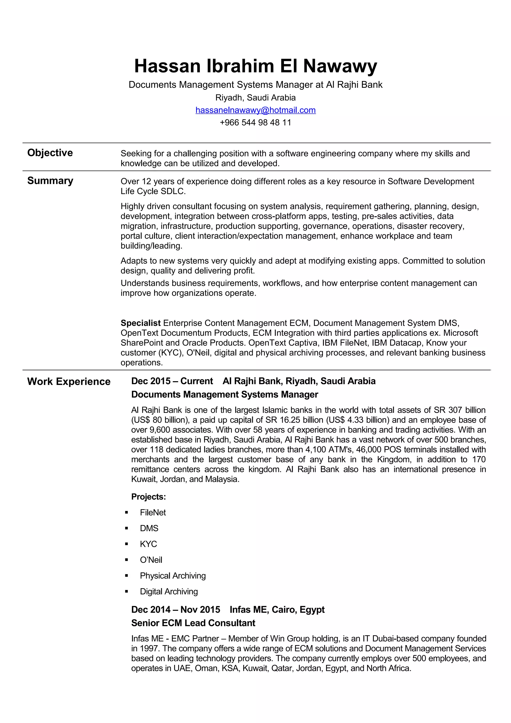 Hassan el nawawy resume | DOC