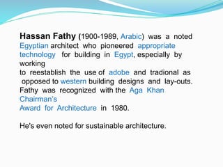 Hassan fathy Egyptian Architect .Presentation | PDF