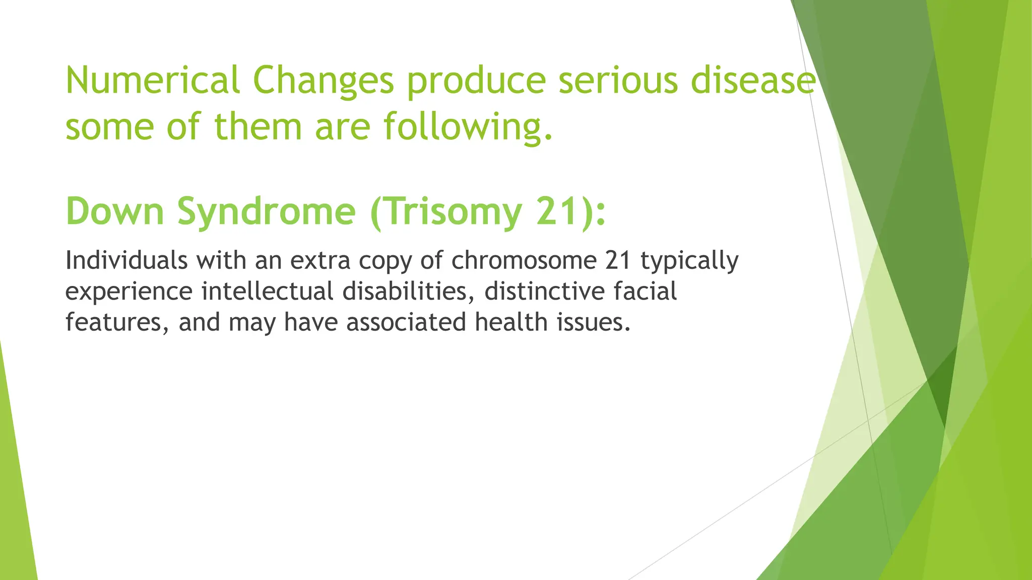 Structural and numerical variations in chromosomes and their ...
