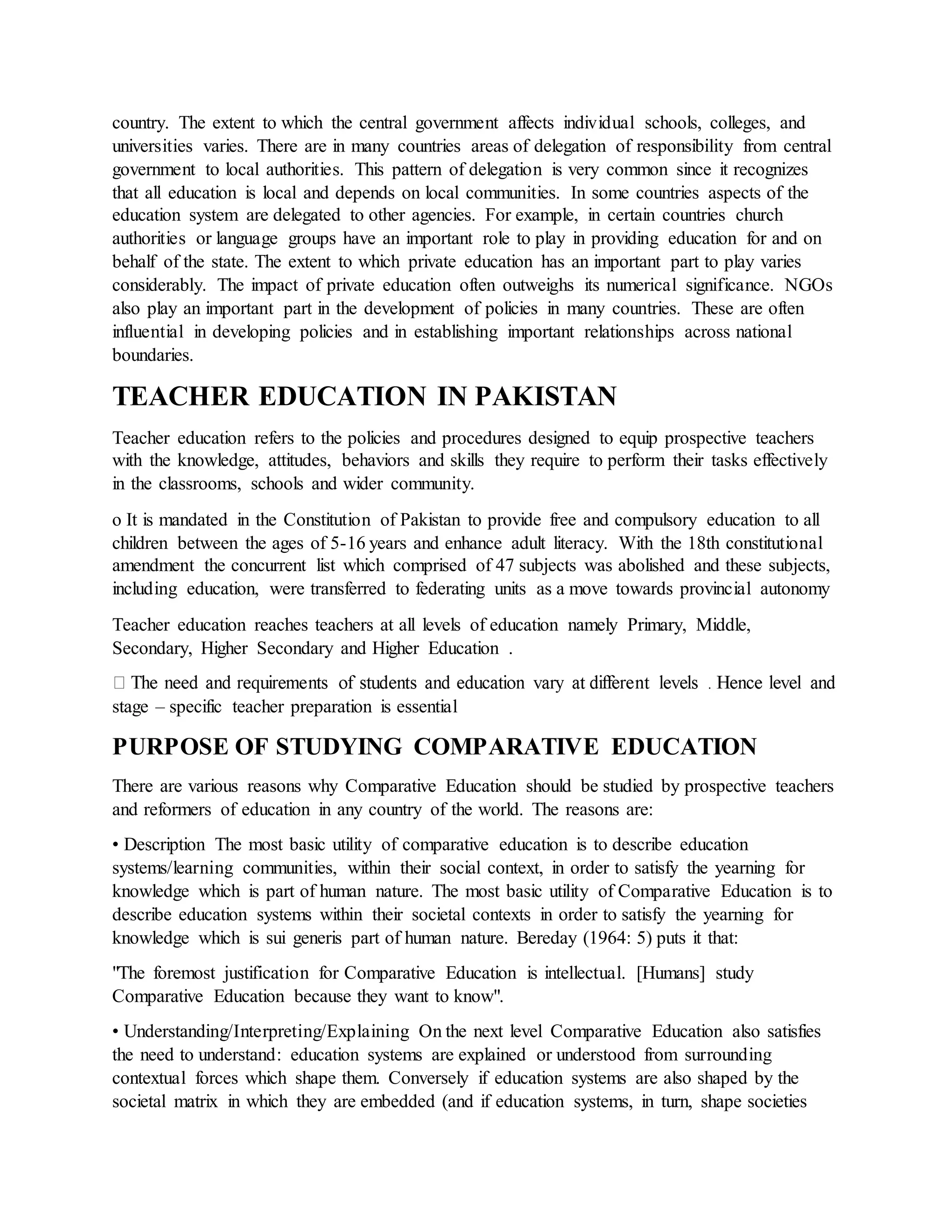 Concept of Comparative education. | DOCX