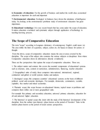 Concept of Comparative education. | DOCX