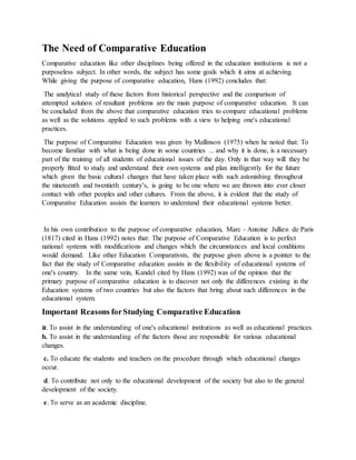 Concept of Comparative education. | DOCX