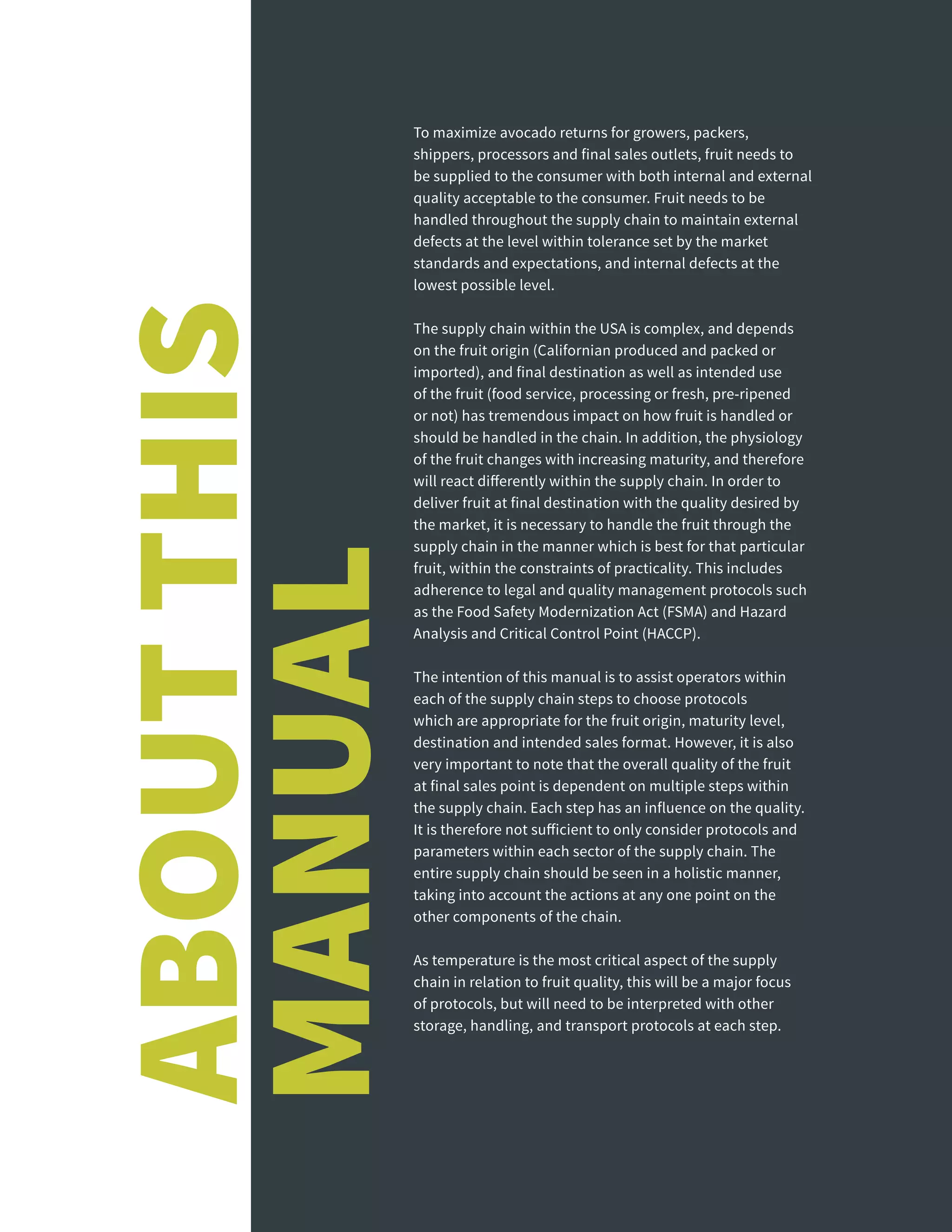 Avocado Quality Manual - Manual de calidad de aguacate hass - HAB | PDF