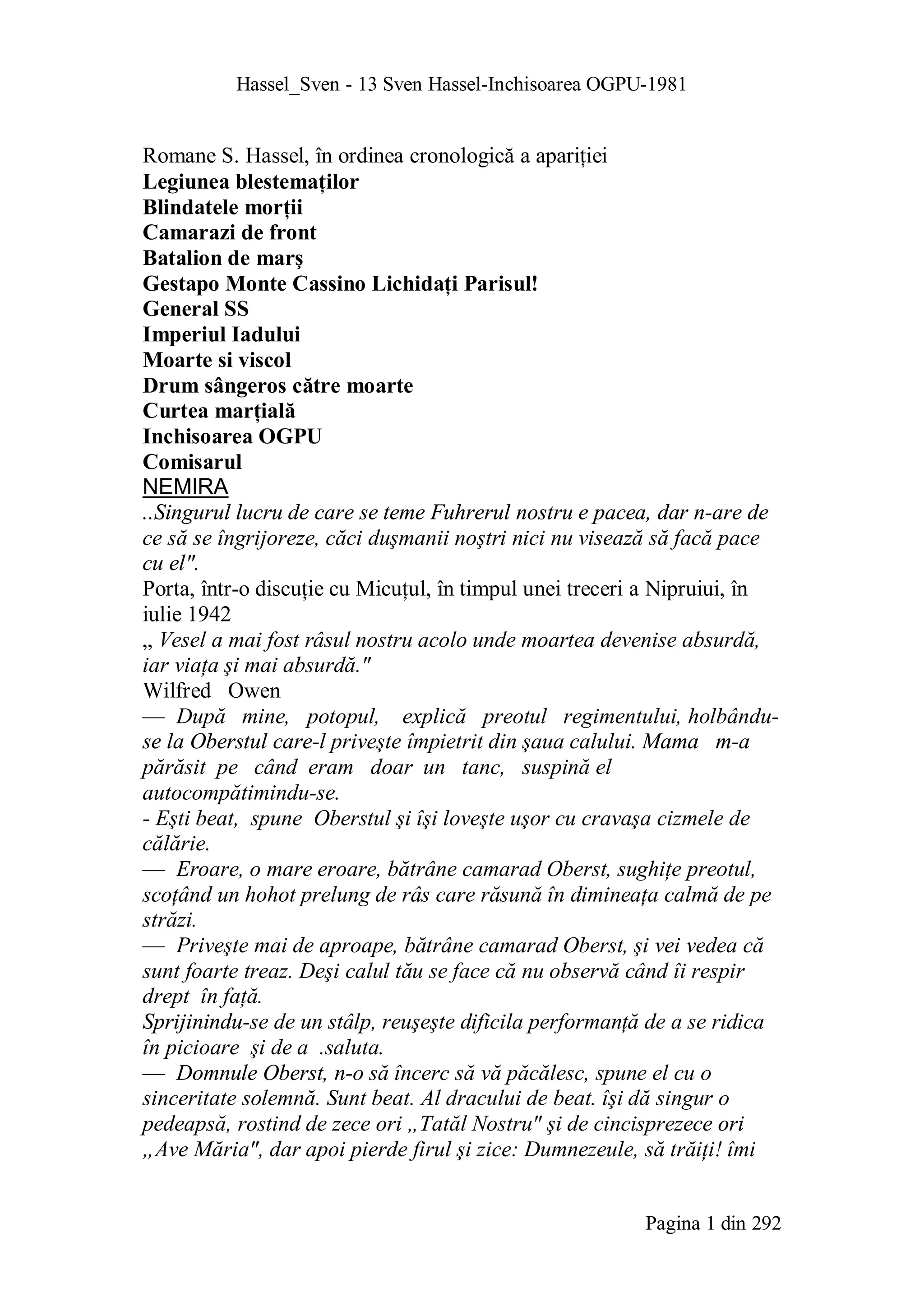 Hassel sven -_13_sven_hassel-inchisoarea_ogpu-1981 | PDF