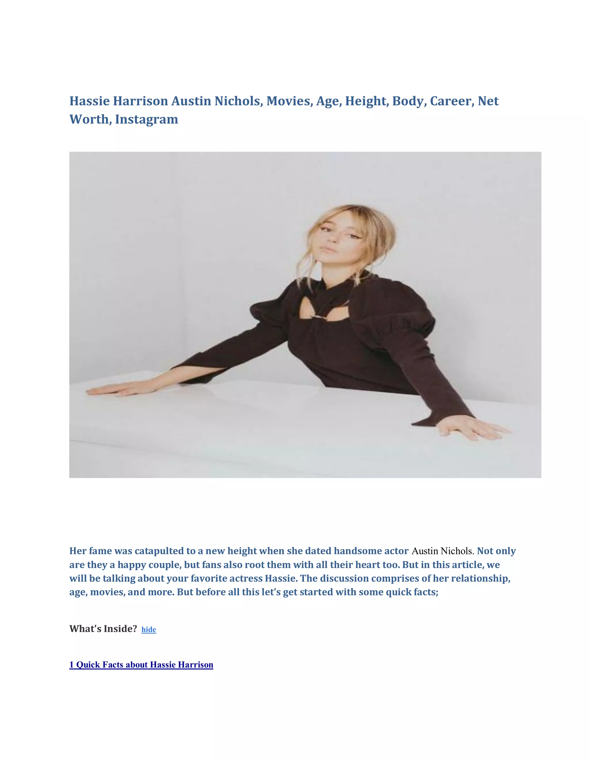 Hassie harrison austin nichols | PDF