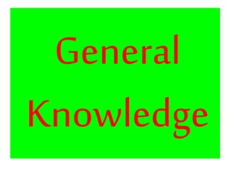 General Knowledge Warm Up | PPT