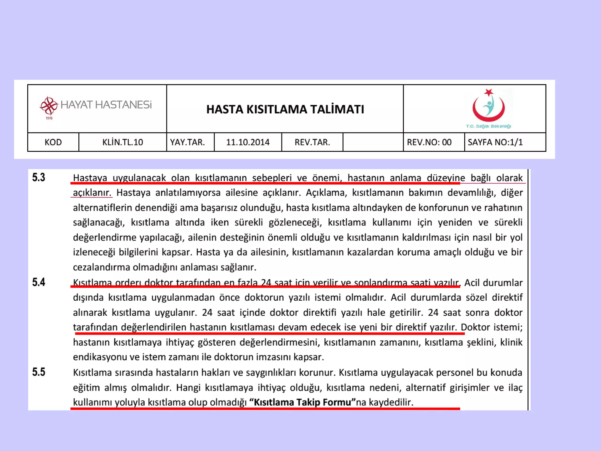 Hasta Dusme Riski Degerlendirme ve Hasta Kisitlama | PPT