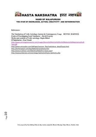 Hasta nakshatra | PDF