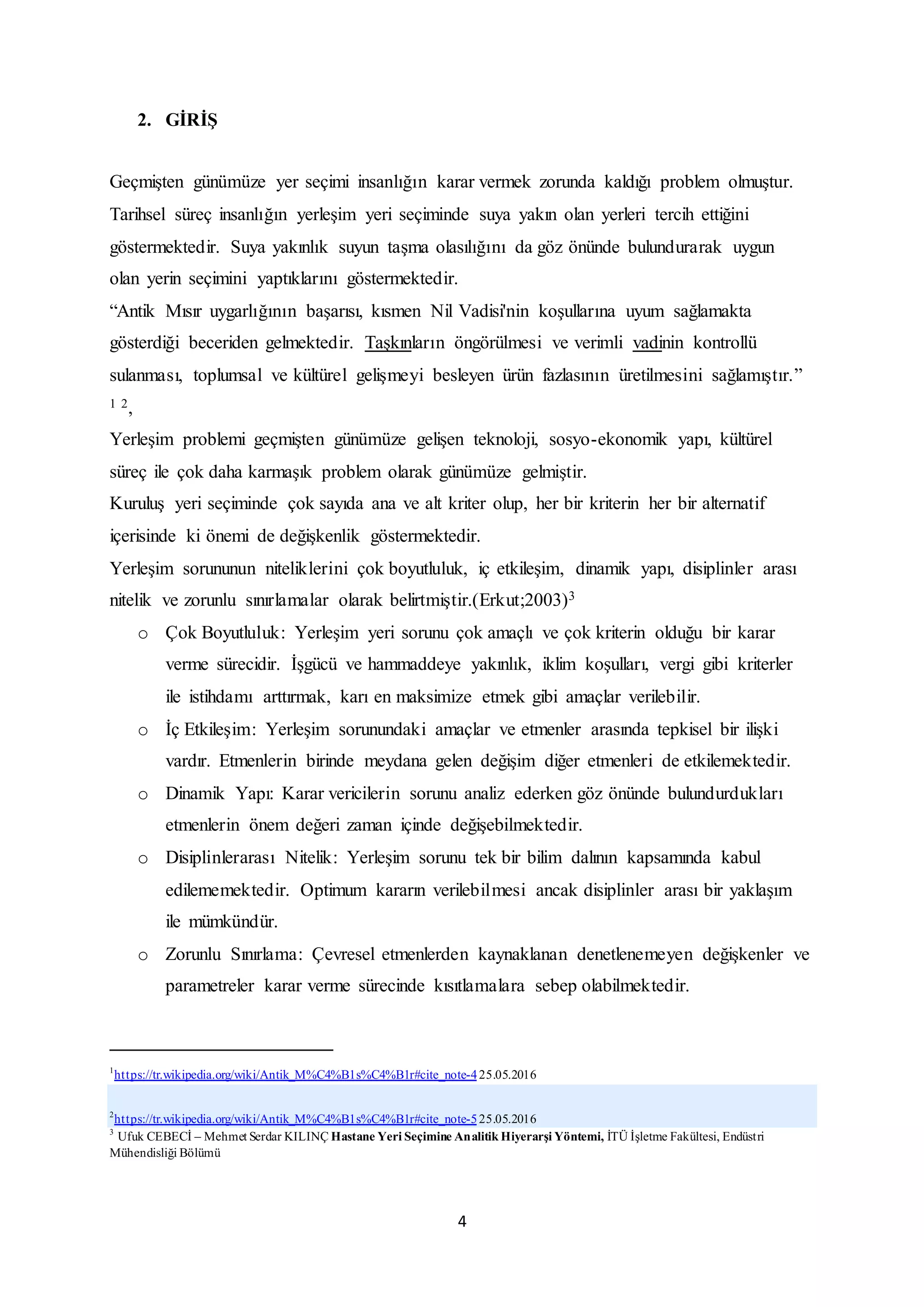 Hastane Yer Seçim Kriterleri Analitik Hiyerarşi Prosesi - Hospital ...