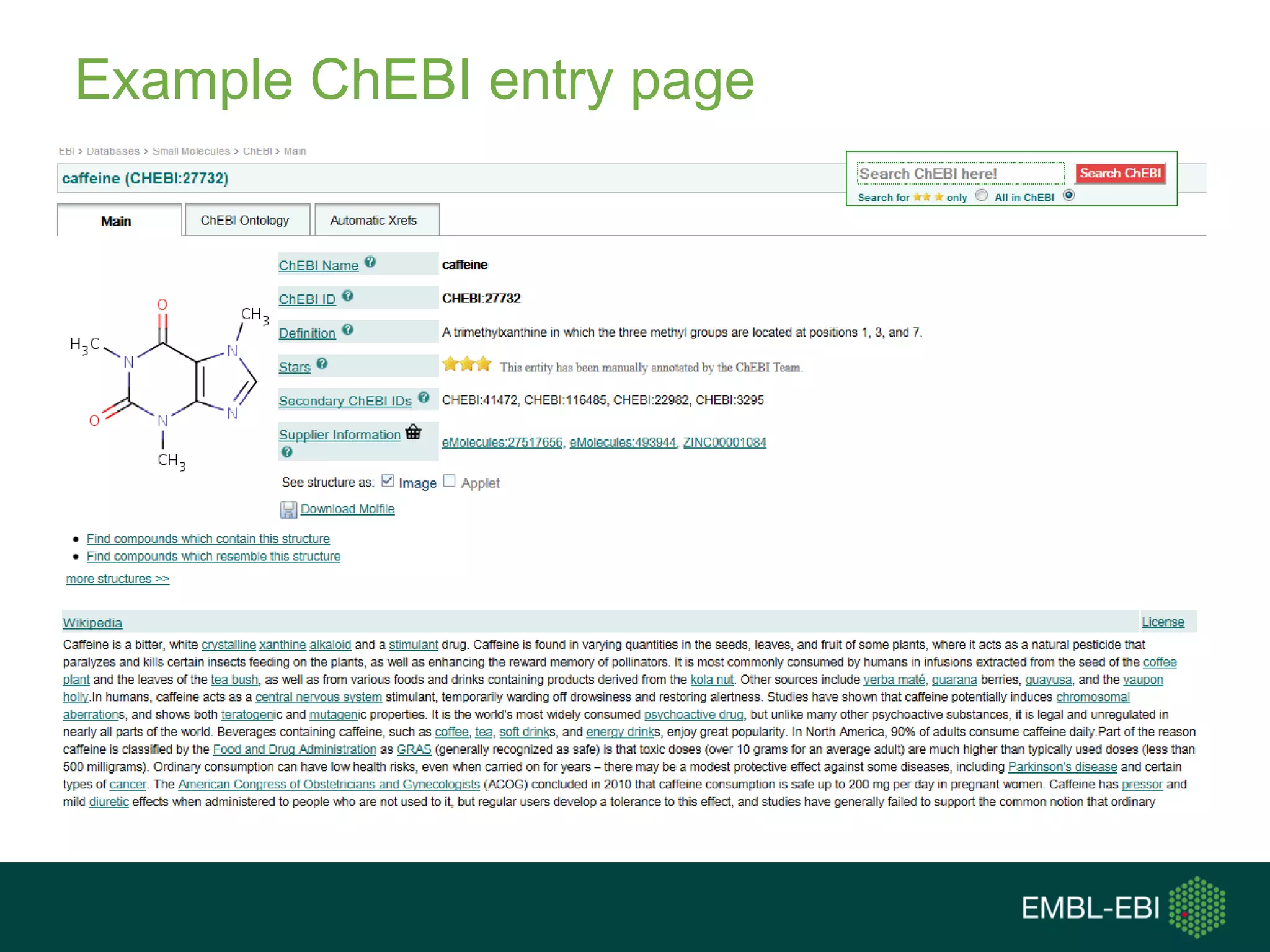 Pipeline for automated structure-based classification in the ChEBI ontology | PPT