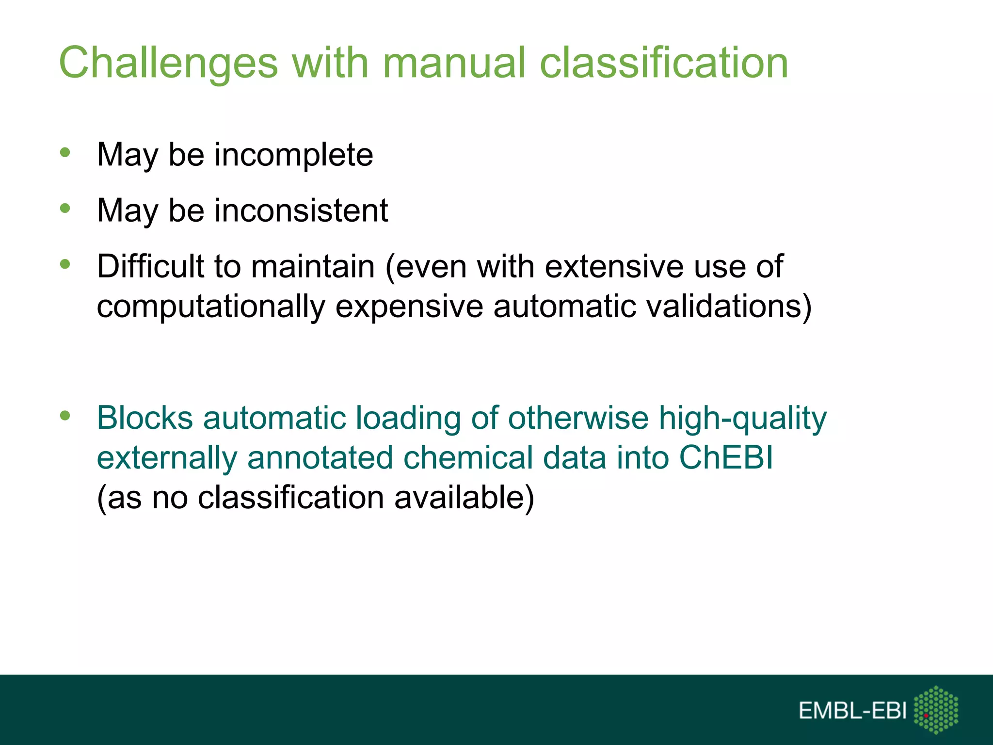 Pipeline for automated structure-based classification in the ChEBI ontology | PPT