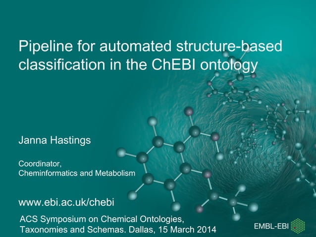 Pipeline For Automated Structure Based Classification In The Chebi