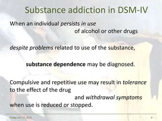 Representing addiction in Mental Functioning and Disease ontologies | PPTX