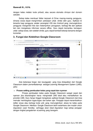 Haswadi mengenal google classroom | DOCX