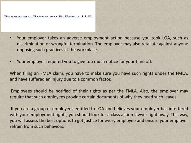 Has your employer denied you a leave of absence (loa) | PPTX | Legal ...