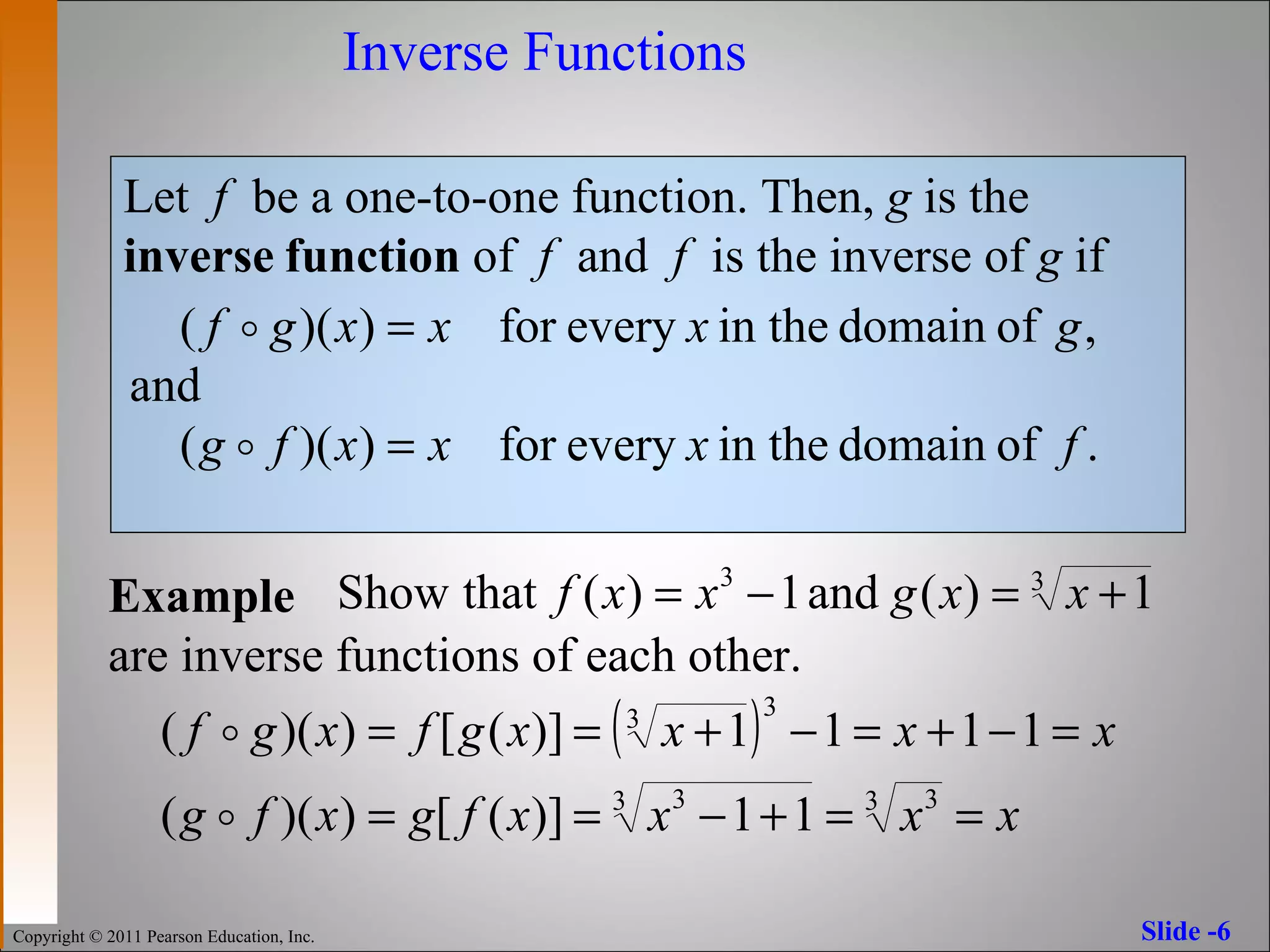 Inverses & One-to-One | PPT