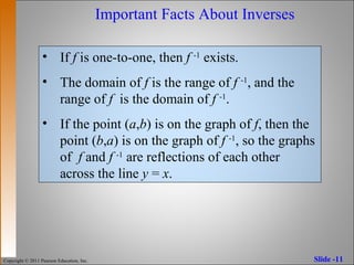 Inverses & One-to-One | PPT